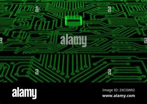 Animated Hi Tech 3d Circuit Board Pattern Technology Background 3d