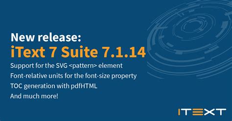 Itext Announcing The Release Of Itext 7 Suite 7114 Facebook
