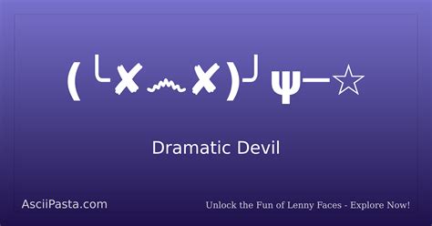 Ascii Pasta Dramatic Devil Text Face ╰ ෴ ╯ψ─ Copy Devils Emoticon
