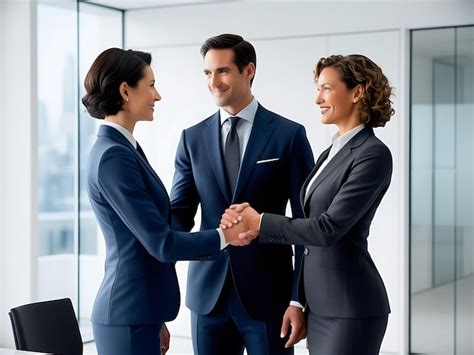 Handshake After Business Negotiation Premium AI Generated Image