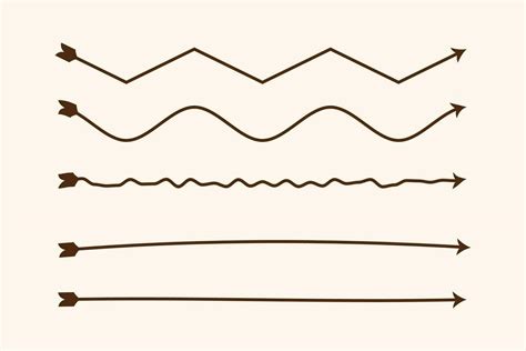 Hand Drawn New Arrows Line Set Vector Design With Curvy And Wavy On A White Background 35370891