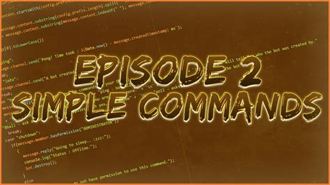 Nodejs Discord Bot Ep 2 Simple Commands Youtube