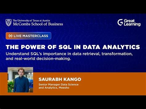 free video the importance of sql in data analytics from great learning