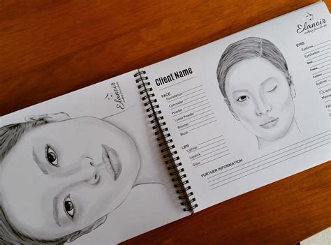 Makeup Artist Face Chart Workbook