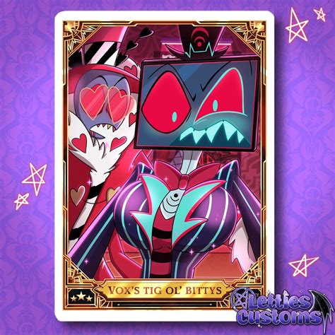 Voxs Tig Ol Bittys Hazbin Hotel Card Etsy