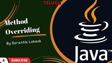 Part 20 Polymorphism In Java Method Overriding In Java Telugu Youtube