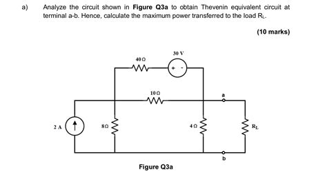 Solved A Analyze The Circuit Shown In Figure Q3a To Obtain