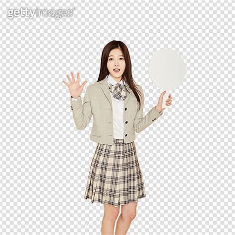 파워포인트 이미지 PNG 누끼 한국인 십대 인간의나이 고등학생 학생 교복 칠판 시각교재 말풍선 안내 컨셉 여학생 이미지