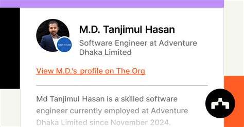 Md Tanjimul Hasan Software Engineer At Adventure Dhaka Limited