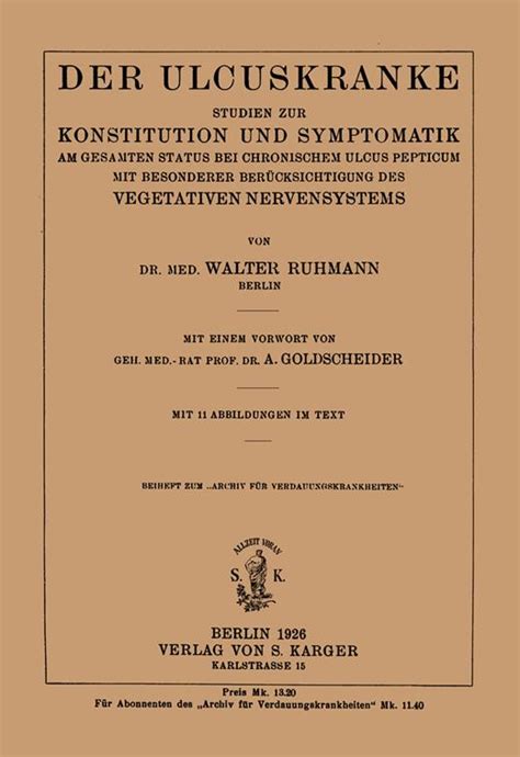 1 Ansichten über Das Wesen Des Ulcus Pepticum Der
