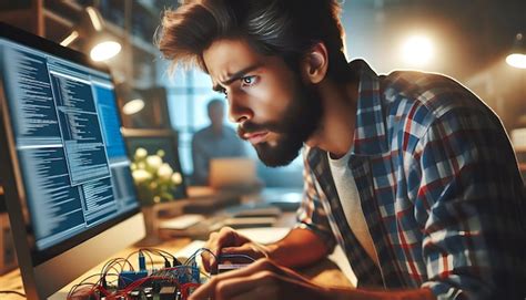 Premium Photo Photo Realistic Image Of An It Professional Troubleshooting Complex Software