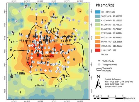 traffic and transportation hubs plots within metropolitan yogyakarta