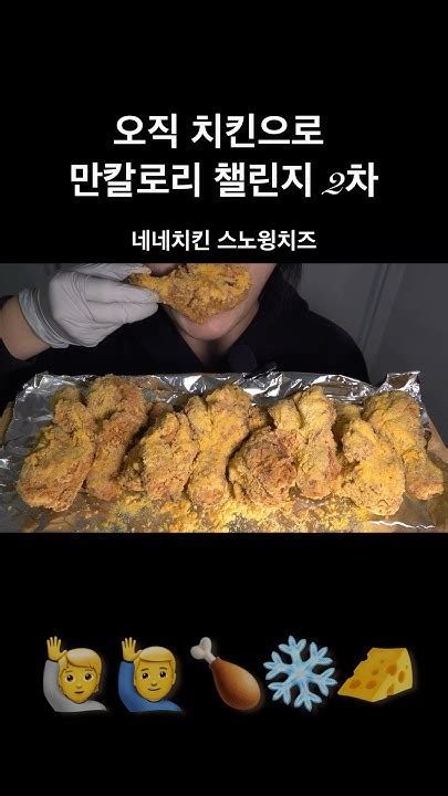 네🙋‍♀️네🙋‍♂️치킨🍗스노윙 ️치즈🧀로 2차시작한 만10000칼로리kcal챌린지 Mukbang 먹방브이로그 먹방 Asmr 치킨 네네치킨 먹방영상 Youtube