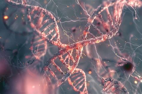 Dna And Mutation With Biological Concept 3d Rendering Premium Ai