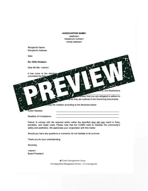 Free Templates For Your Hoa Common Association Documents