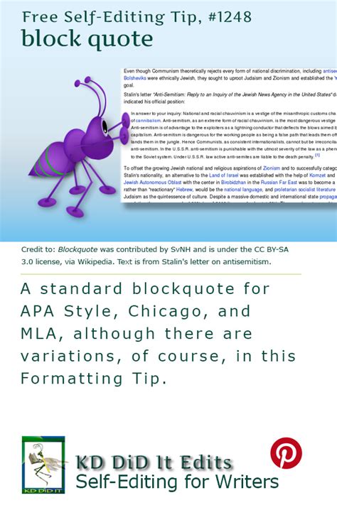 Formatting Tip The Block Quote • Kd Did It