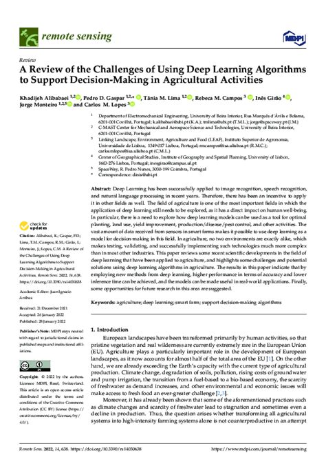 Pdf A Review Of The Challenges Of Using Deep Learning Algorithms To Support Decision Making In