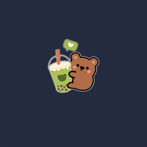 Matcha Bear Crewneck Sweatshirt Tikomiko