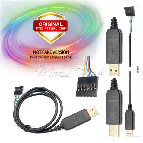ORIGINAL FTDI FT232RL USB To TTL Serial Converter Adapter Cable 6Pin For Arduino EUR 4 99