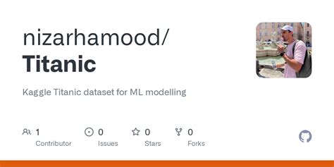 Github Nizarhamoodtitanic Kaggle Titanic Dataset For Ml Modelling