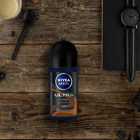 Дезодорант антиперспирант мужской шариковый Nivea Men Ultra Carbon ...