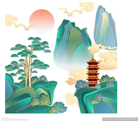 国风插画 设计图广告设计广告设计设计图库昵享网nipiccn