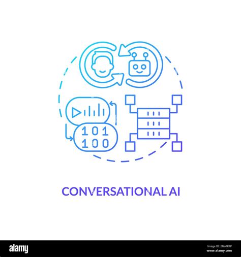 Conversational Ai Blue Gradient Concept Icon Stock Vector Image And Art
