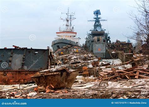 Decommissioned Military Vessels Ship Graveyard Editorial Stock Image