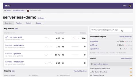 Sharing An Update From The Seed Team Seed Dashboard Serverless Framework Serverless Forums