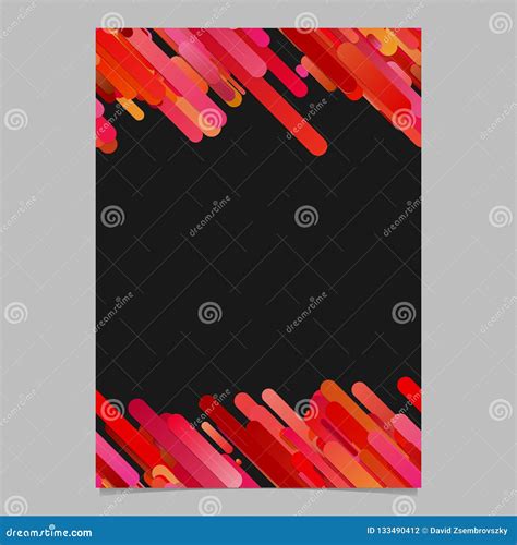 Trendy Diagonal Gradient Rounded Stripe Pattern Brochure Background Template Stock Vector