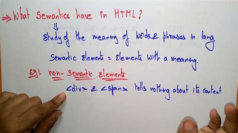 semantic elements in html html lec 54 bhanu priya youtube