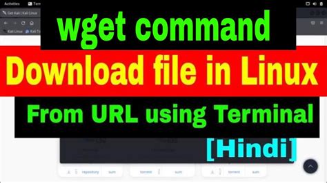 how to download file in linux from url via terminal using wget command