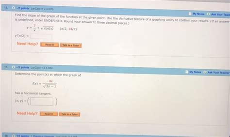 Solved 1 Points Larcalc11 24070 16 My Notes Ask Your