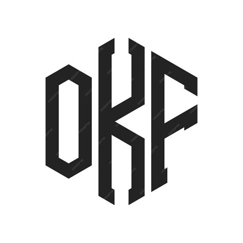 Premium Vector Okf Logo Design Initial Letter Okf Monogram Logo Using Hexagon Shape