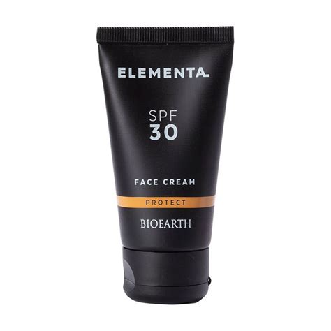 Защитный крем для лица Bioearth Elementa Protect Face Cream Spf 30 для всех типов кожи с