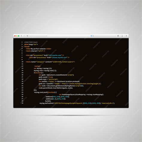 Premium Vector Modern Browser With Simple Html Code Of Web Page