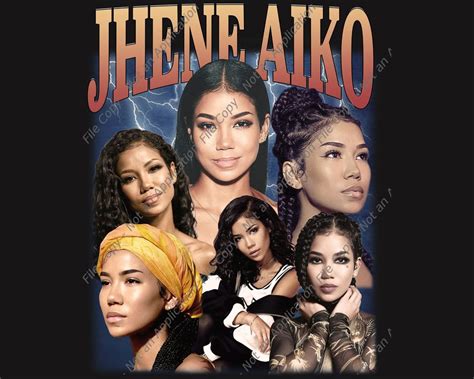 Jhene Aiko png , Jhene Aiko Tshirt design, ready to print, printable design, hiphop artist, 90s ...