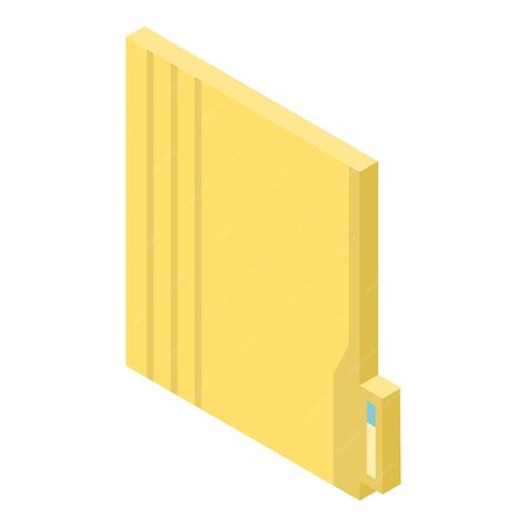 Premium Vector Yellow File Folder Icon Isometric Of Yellow File