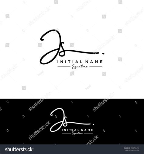 J S Js Initial Letter Handwriting Stock Vector Royalty Free