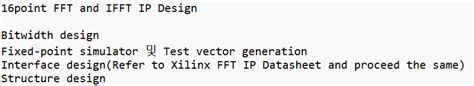 solved 16point fft and ifft ip designbitwidth