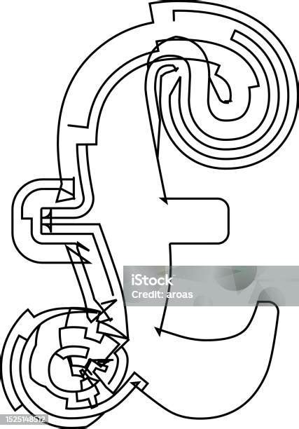 건축 프로젝트 글꼴 기술 그리기 스타일 알파벳 기하학적 타이포그래피 와이어프레임 기호 0명에 대한 스톡 벡터 아트 및 기타
