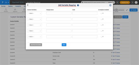cx custom variable mapping questionpro help document