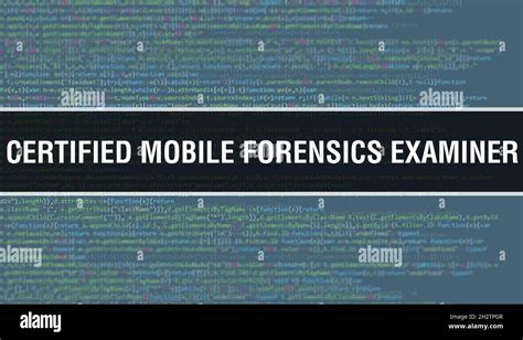 Certified Mobile Forensics Examiner With Abstract Technology Binary