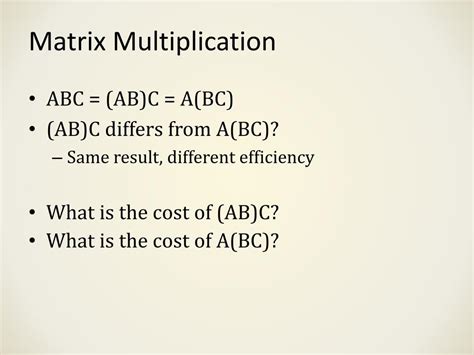 PPT Matrix Chain Multiplication PowerPoint Presentation Free Download ID