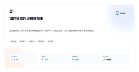 如何提高网络扫描效率 Labex