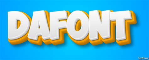 Dafont | Yellow White 3D | Text Effect Generator