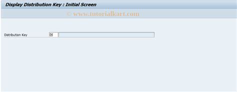 GP33 SAP Tcode Display Distribution Key