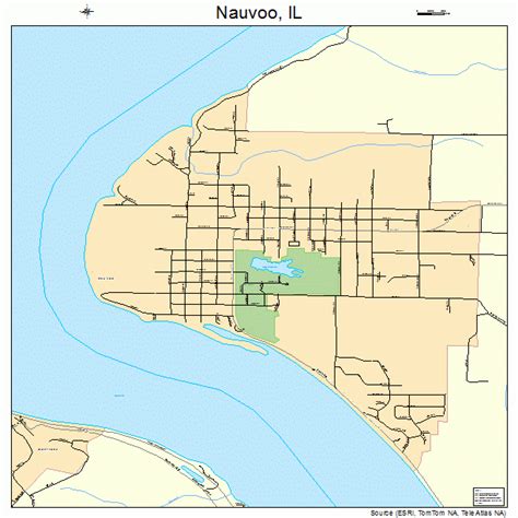 Nauvoo Illinois Map Vintage Nauvoo Illinois Map Poster Nauvoo Il City