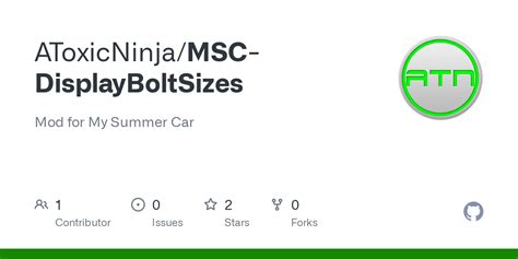 Github Atoxicninja Msc Displayboltsizes Mod For My Summer Car