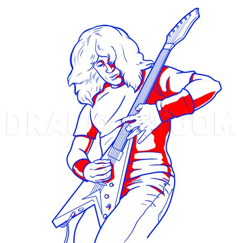 How To Draw Dave Mustaine Dave Mustaine Drawing Step By Step By